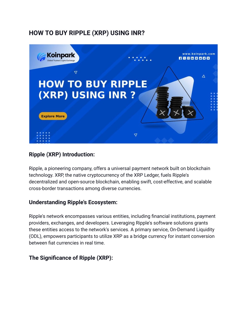 XRP liquidity solutions - XRP Authority